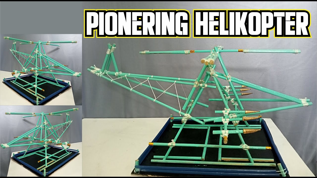 CARA MEMBUAT MINIATUR PIONERING HELIKOPTER | KEPRAMUKAAN - YouTube