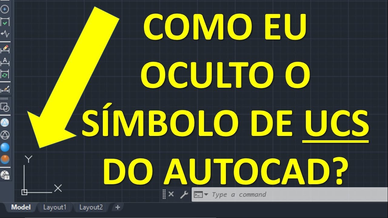 COMO REMOVER O SÍMBOLO DA UCS NO AUTOCAD 2020 - YouTube