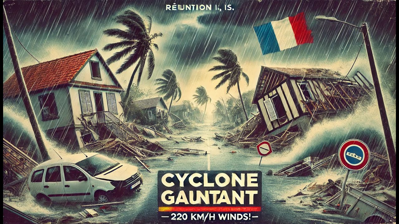 Disaster in France! Cyclone Garant Strikes Réunion with 220 Kmh Winds 🌪 ...