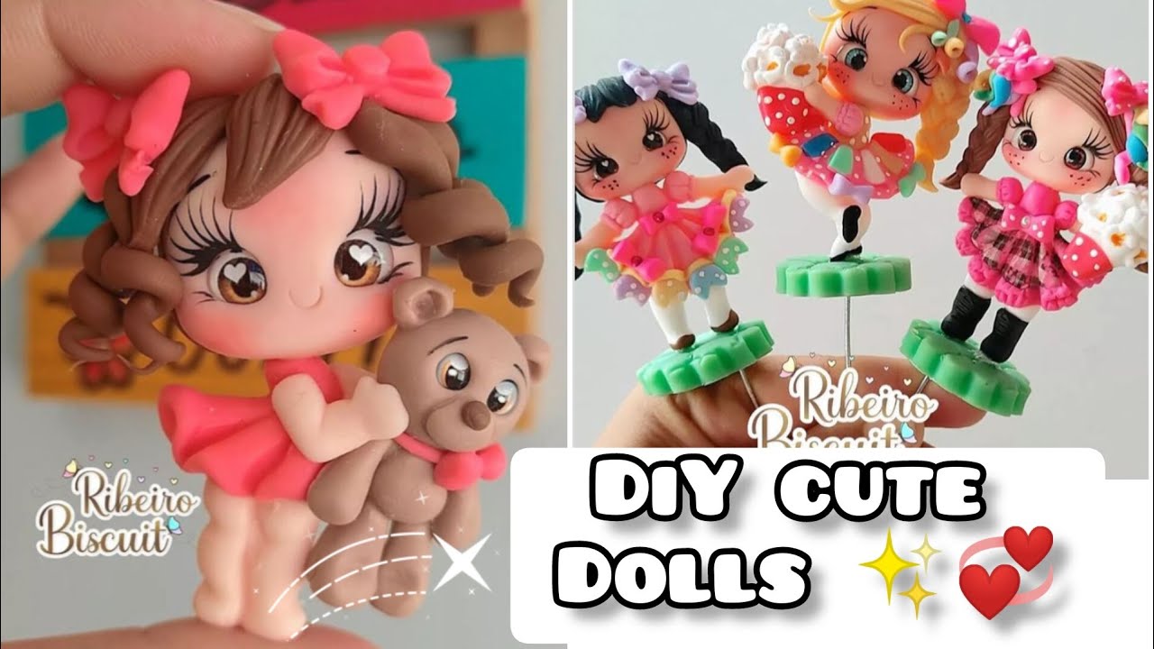 diy clay doll😱💞 how to make cute doll using clay 🌺💕 - YouTube