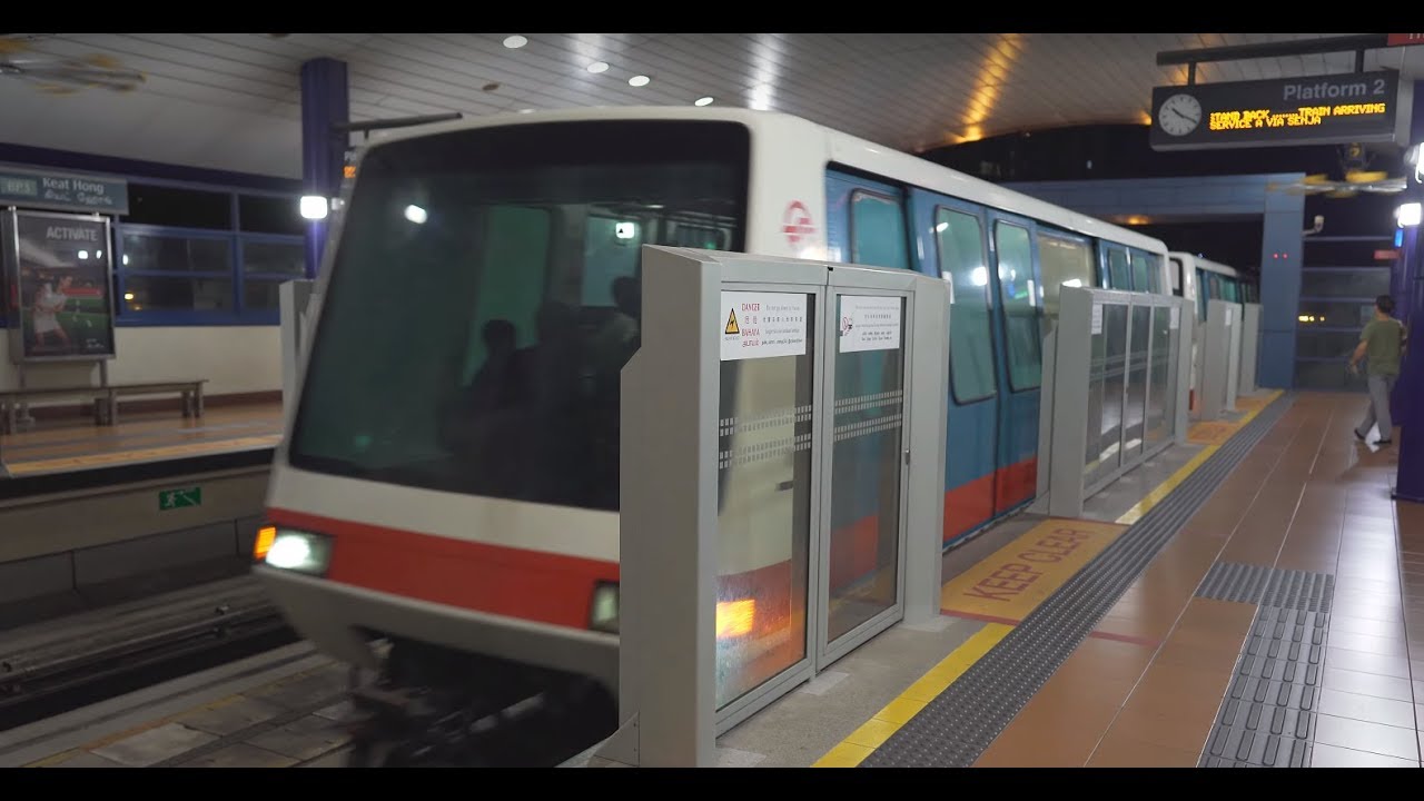 Singapore, LRT night ride from Keat Hong to Bukit Panjang - YouTube