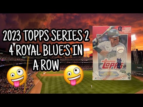 🔷4 ROYAL BLUE PARALLELS IN A ROW🔷2023 TOPPS SERIES 2 BLASTER BOX ...