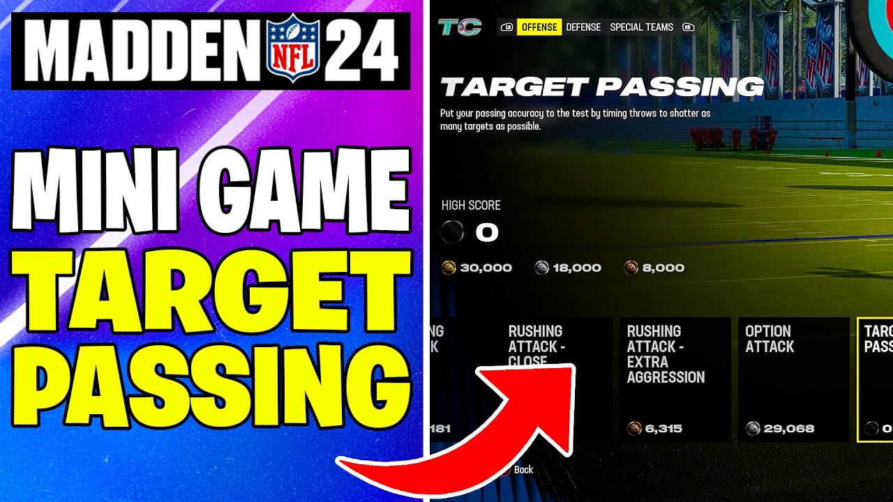 Madden 24 - Target Passing (Mini Game) - YouTube