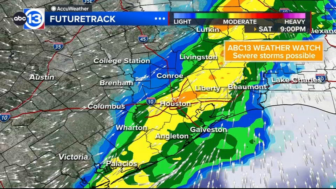 ABC13 Weather Watch for the possibility of strong to severe storms in ...