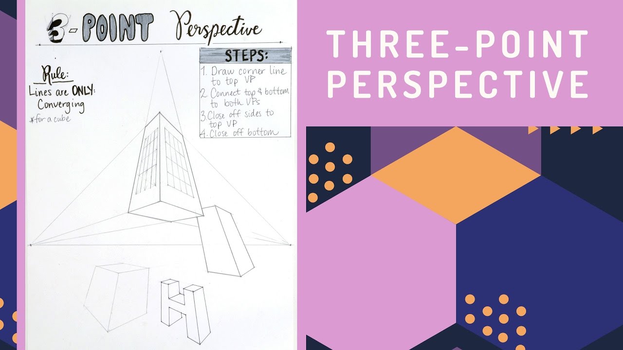 Cubes and letters in Three-Point Perspective - YouTube
