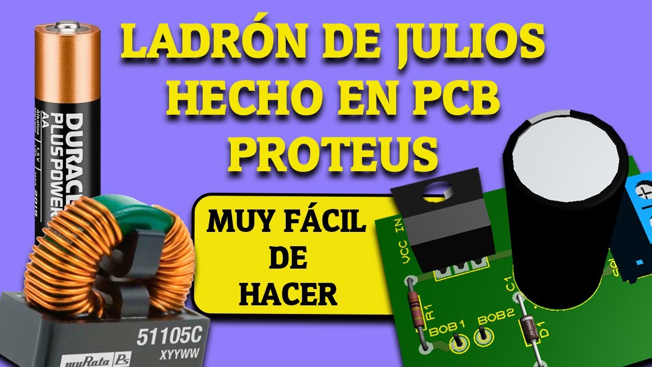 Ladrón de Julios en PCB PROTEUS - YouTube
