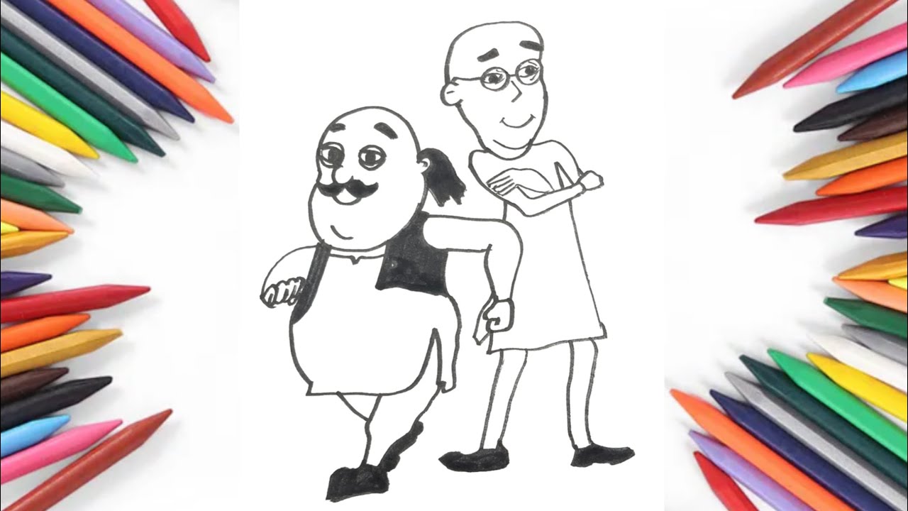 How to Draw Motu Patlu Cartoon Drawing for kids| Motu Patlu Cartoon ...