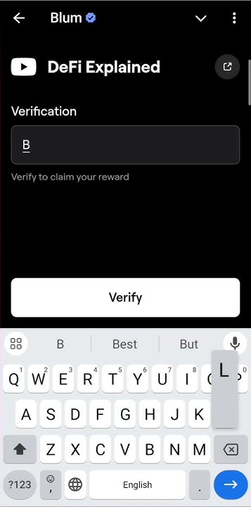 Blum YouTube video Defi Explained code - YouTube