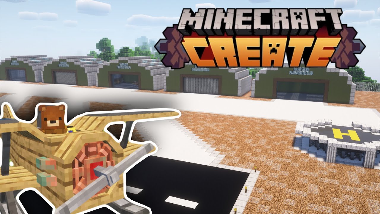 I built a MILITARY BASE in Minecraft Create Mod - YouTube