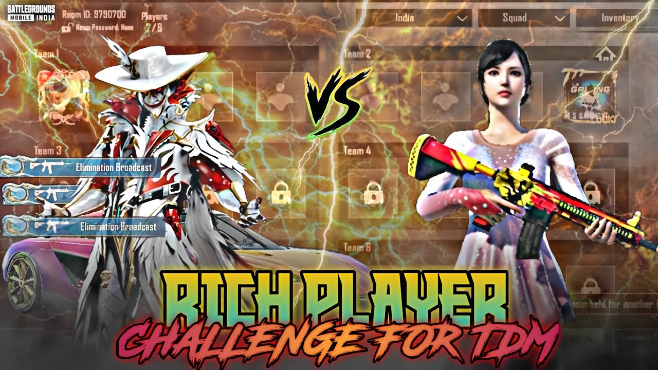 Rich Player Challenge For Room In BGMI🔥|SUBSCRIBE TO I_S GAMING YT # ...
