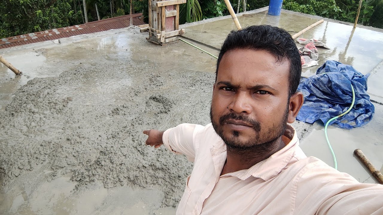 building 1st floor post casting working process||post casting working ...