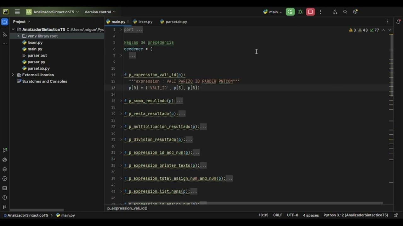 Analizador Sintactico - YouTube