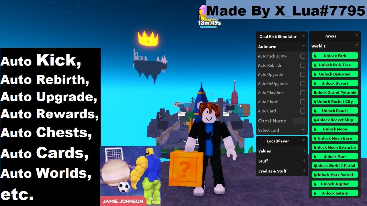 ⚽Goal Kick Sim OP Script | Auto Kick, Rebirth, Upgrade, Claim Rewards ...