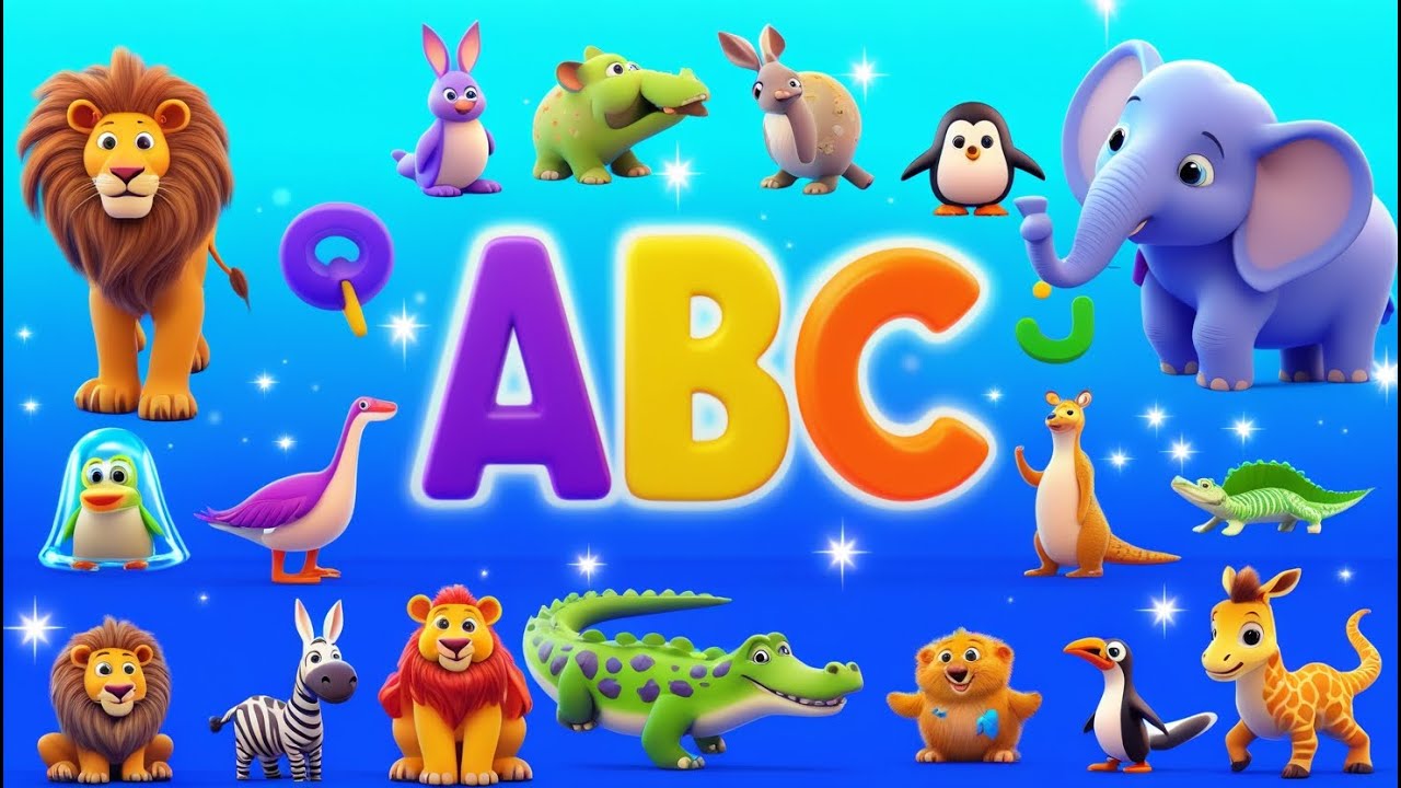 Animal ABC Phonics Song for Kids | Learn Alphabet with Animal Sounds ...
