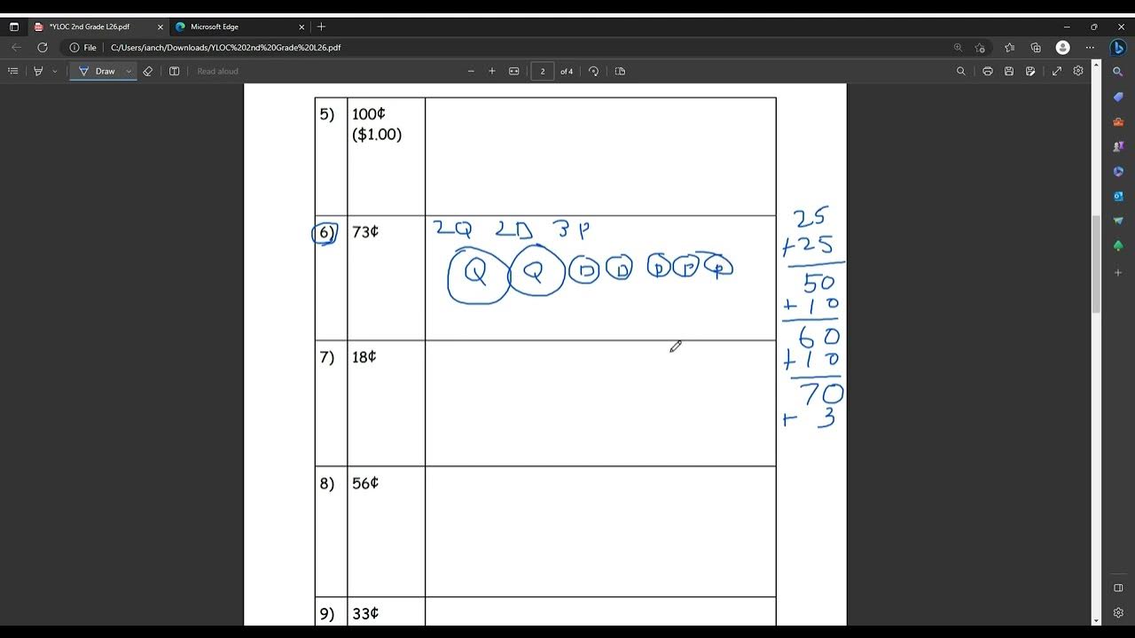 Math Lesson 26 2nd Grade - YouTube