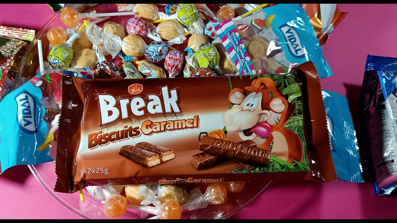 Break Biscuits Caramel #asmr #candies #sweets - YouTube