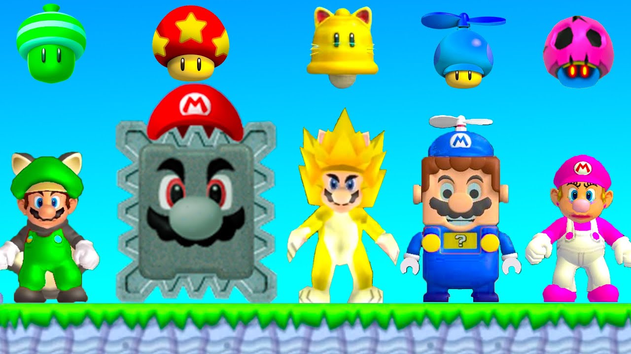 New! All Mario Power Ups in New Super Mario Bros. Wii! - YouTube