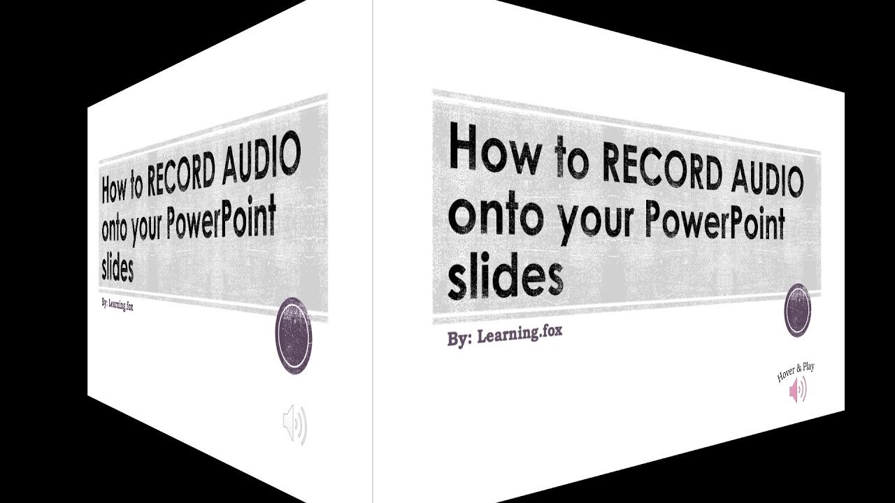 How to record audio onto PowerPoint slides ((3 easy steps)) - YouTube