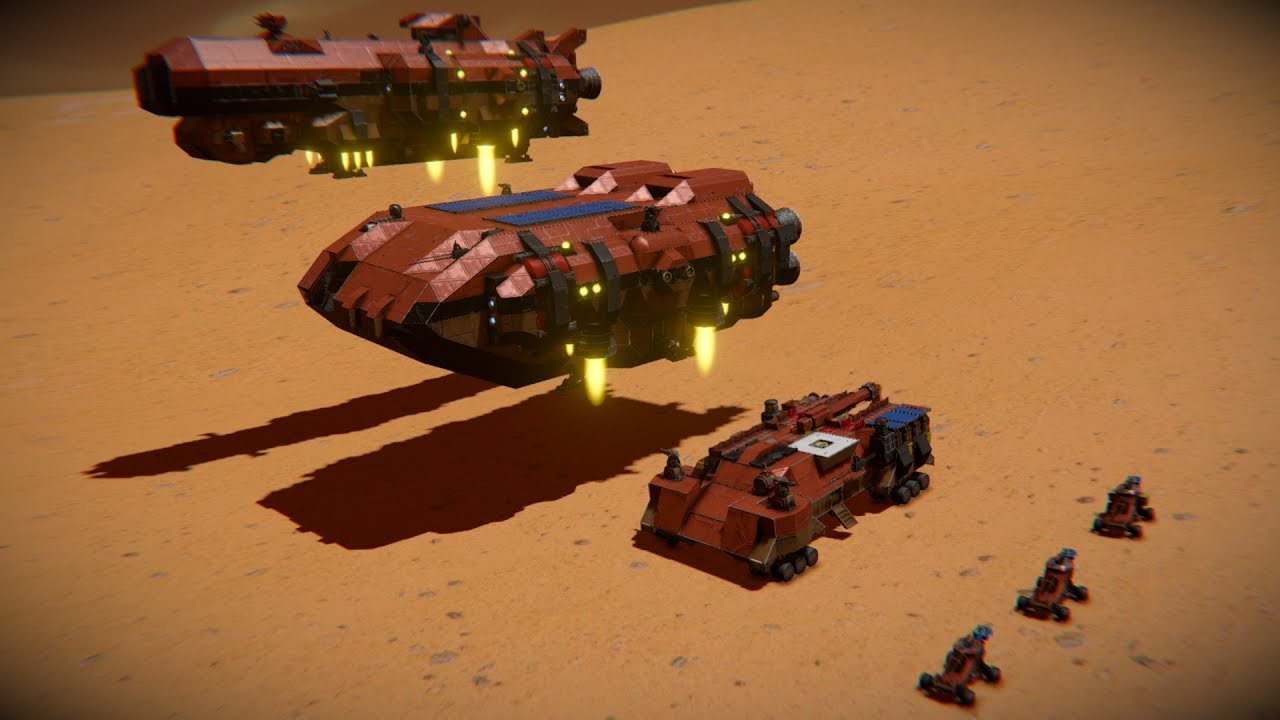 [SPACE ENGINEERS] Planetary assault fleet - YouTube