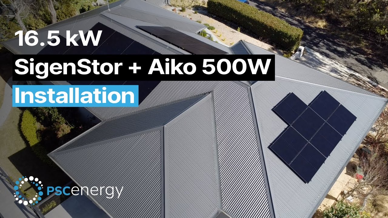 16.5kW Blue Mountains Solar Installation - Aiko 500 + Sigenergy SigenStor - YouTube