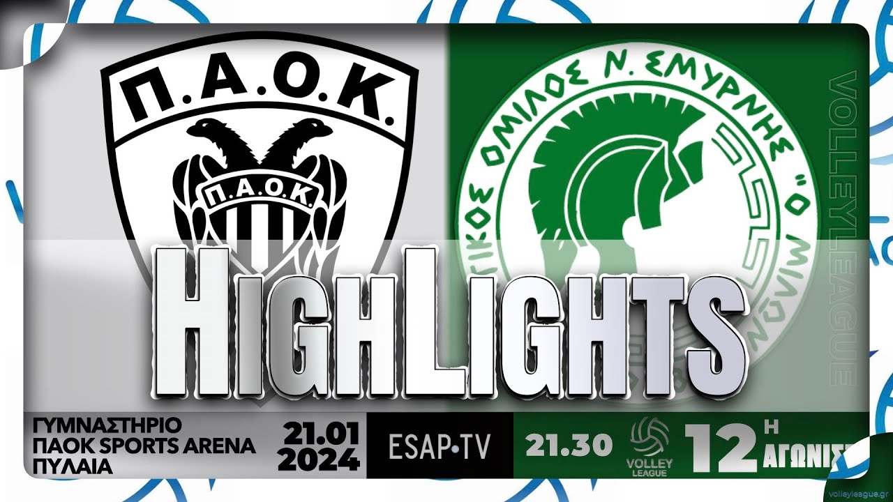 Highlights Π.Α.Ο.Κ. - Α.Ο.Ν.Σ. Μίλων | 12η αγ| 3-0 σετ |VOLLEY LEAGUE ...