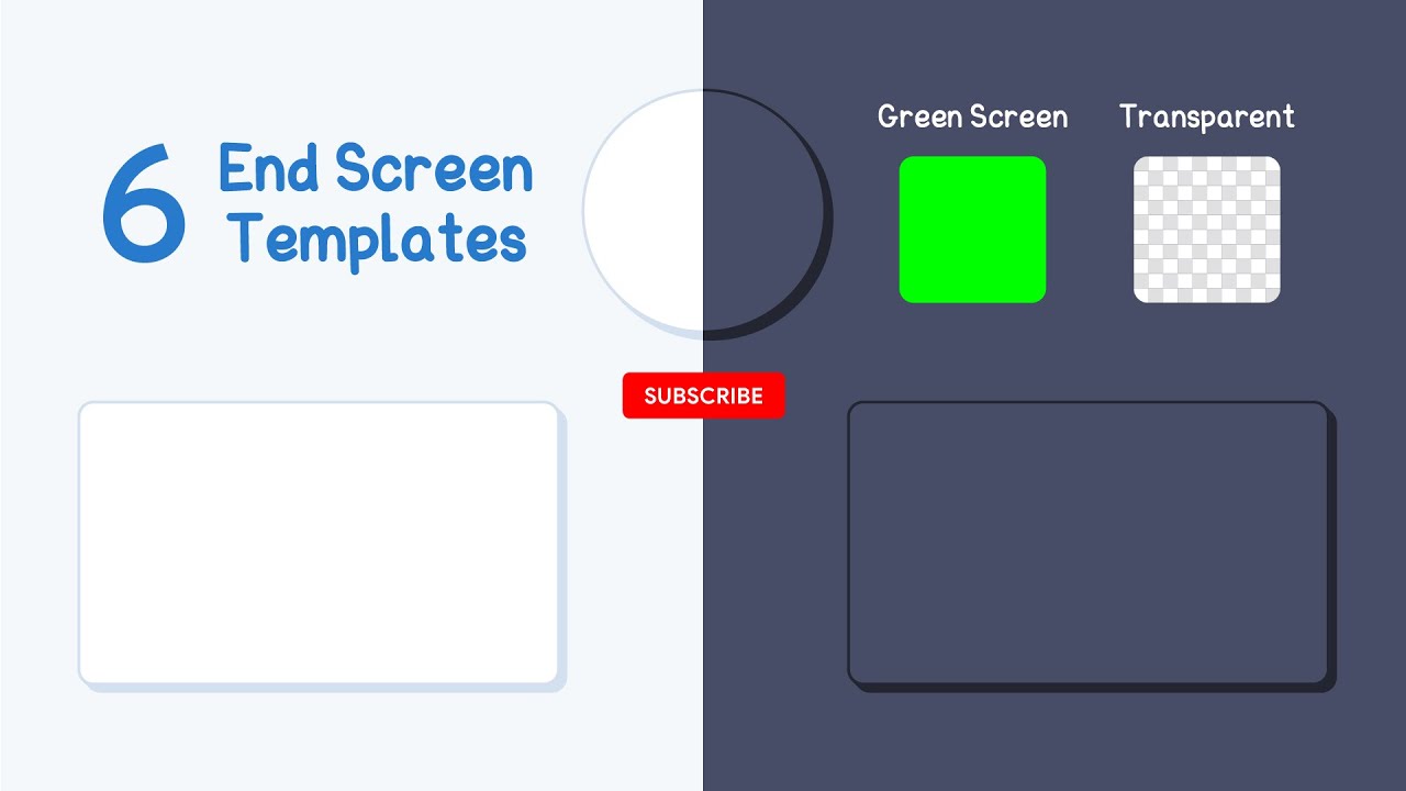 Free 6 End Screen Outro Templates - YouTube
