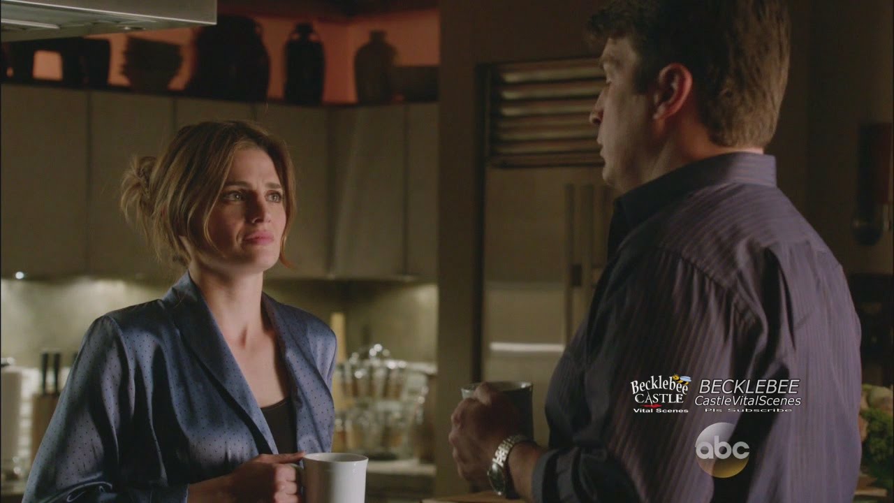 Castle 7x19 First Scene “Habeas Corpse” Castle Beckett with Alexis ...