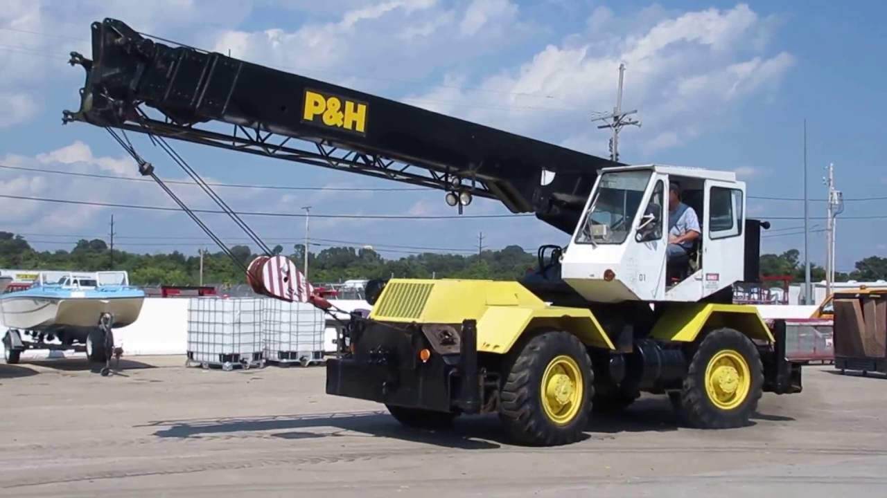 1981 P & H OMEGA 18 TON ROUGH TERRAIN CRANE S# 18863 - YouTube