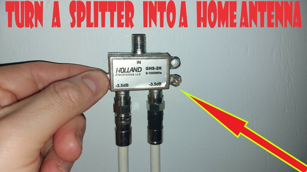 TURN A SPLITTER INTO A HOME ANTENNA FOR DIGITAL TV | COMO HACER ANTENA ...