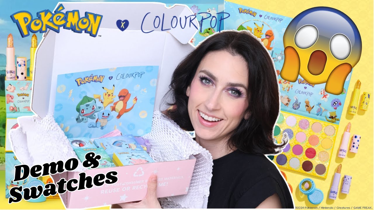 POKEMON x COLOURPOP! | Demo, Close-Ups & Swatches! - YouTube