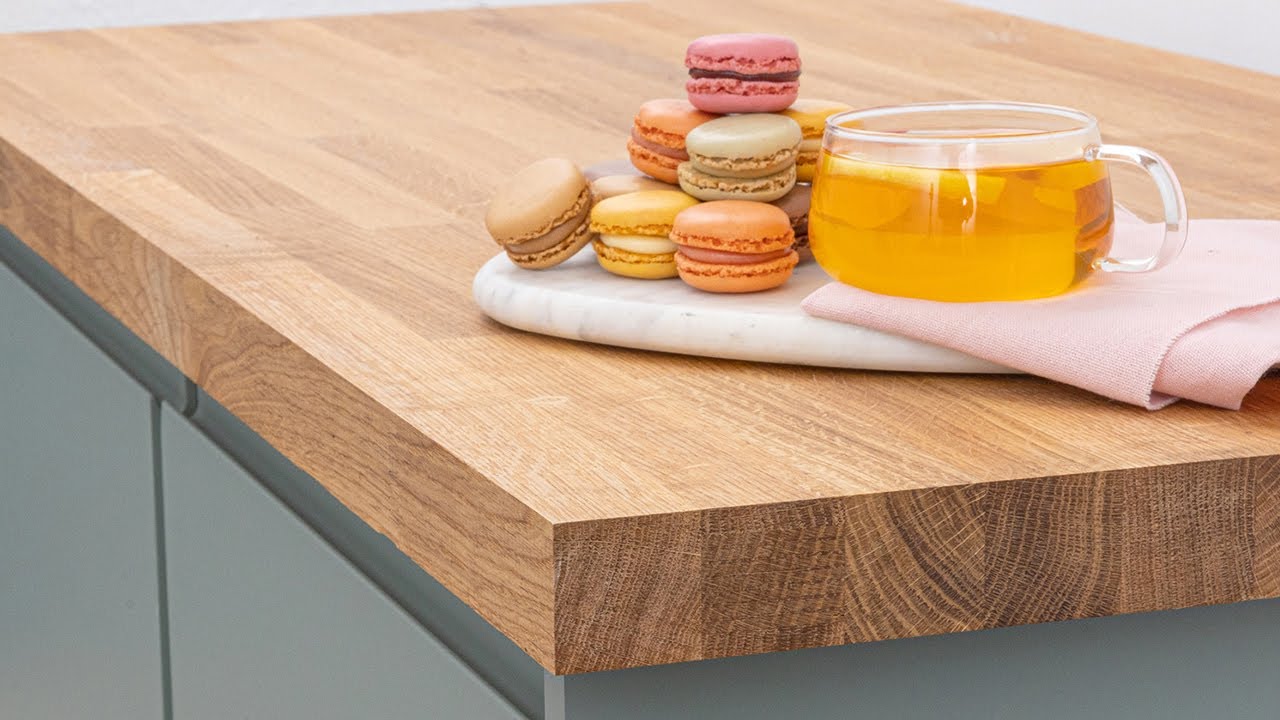 Solid Prime Oak Worktop - YouTube