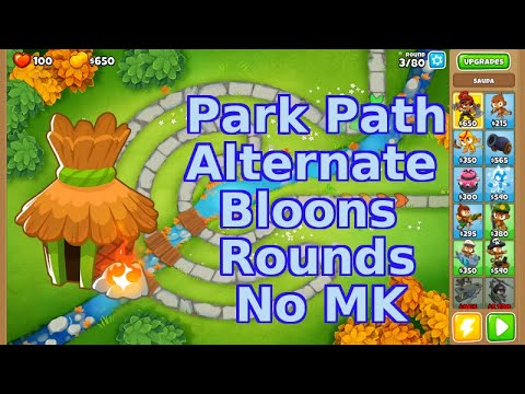 Bloons TD 6 | Park Path | Hard Alternate Bloons Rounds Walkthrough | No ...