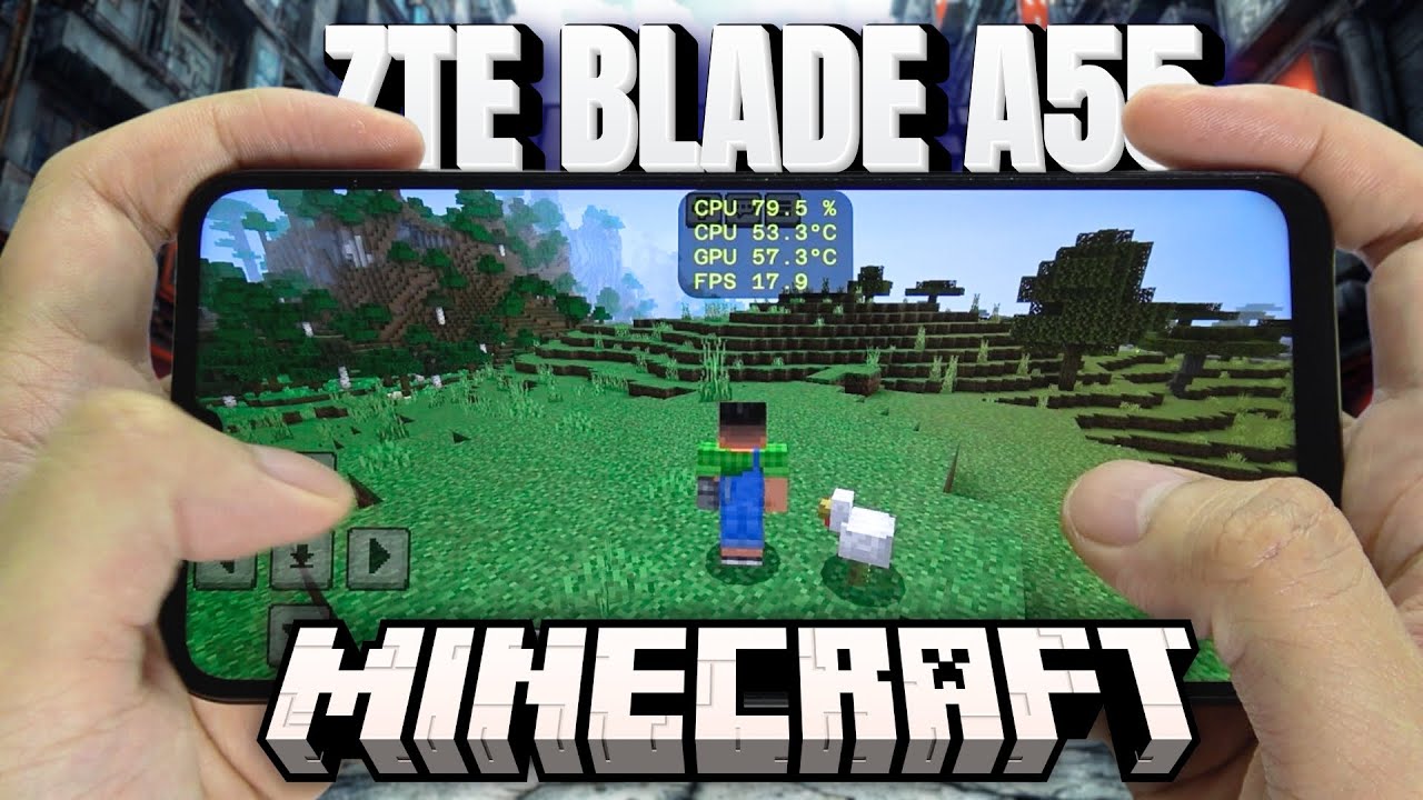 ZTE Blade A55 test game MineCraft | Unisoc SC9863A - YouTube