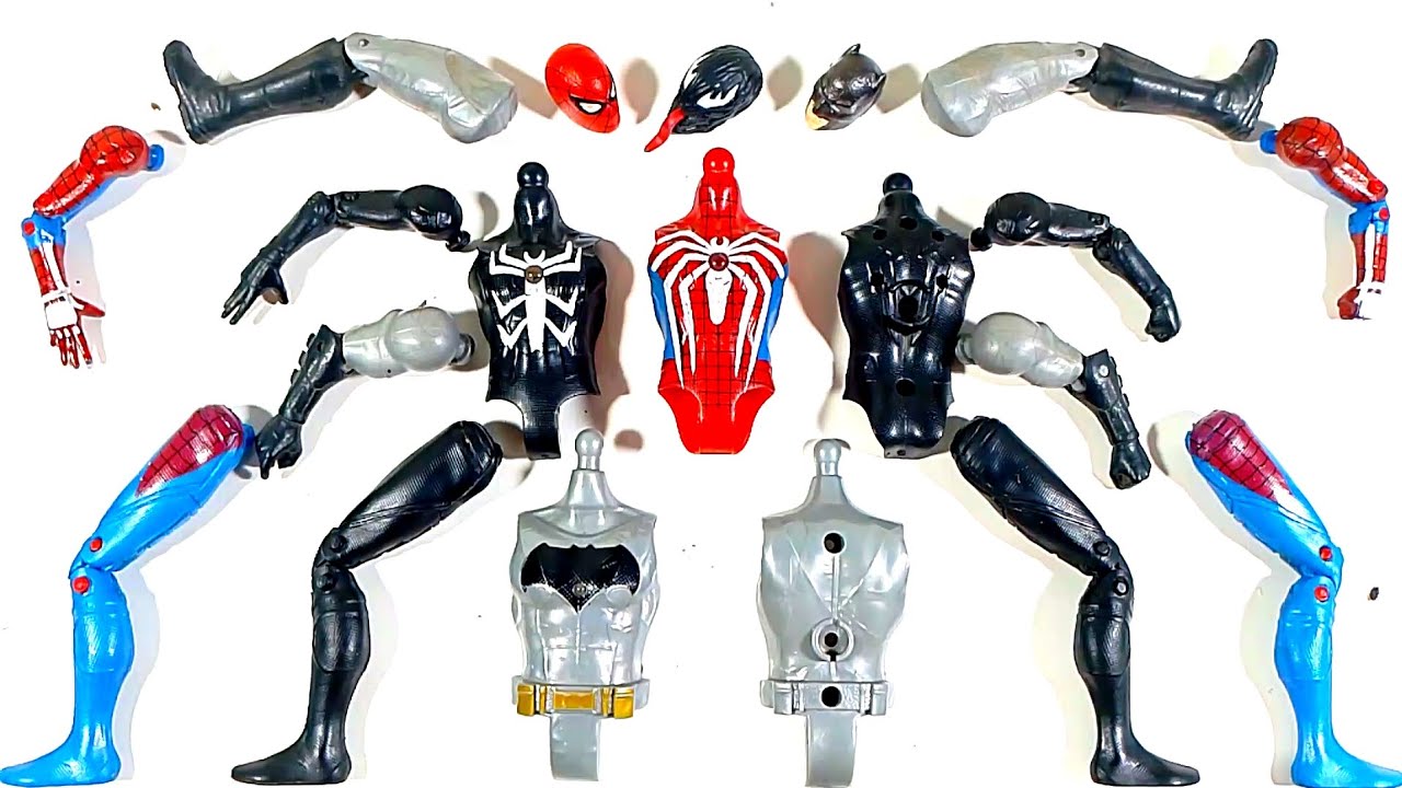 Assemble Batman VS Venom Carnage VS Spiderman Avengers Superhero Toys ...