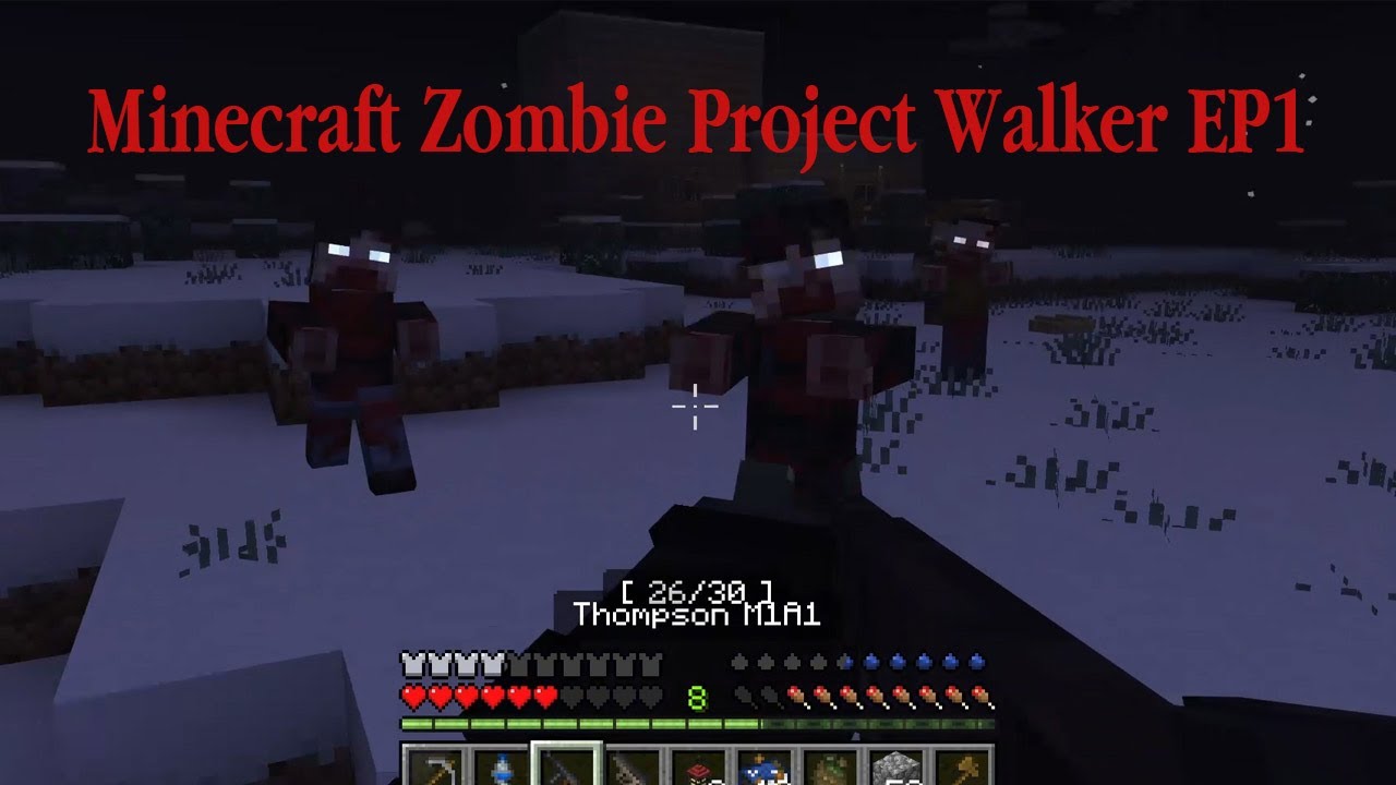 minecraft Zombie Project Walker EP1 - YouTube