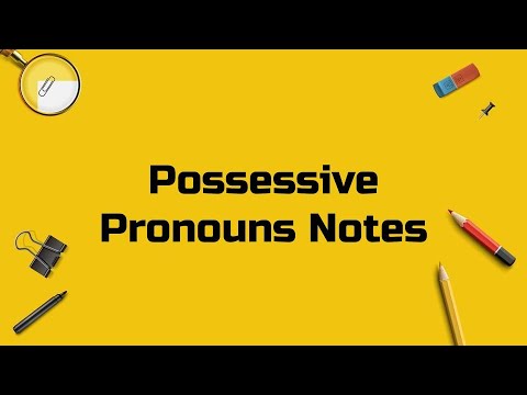 Possessive Pronouns: Notes - YouTube