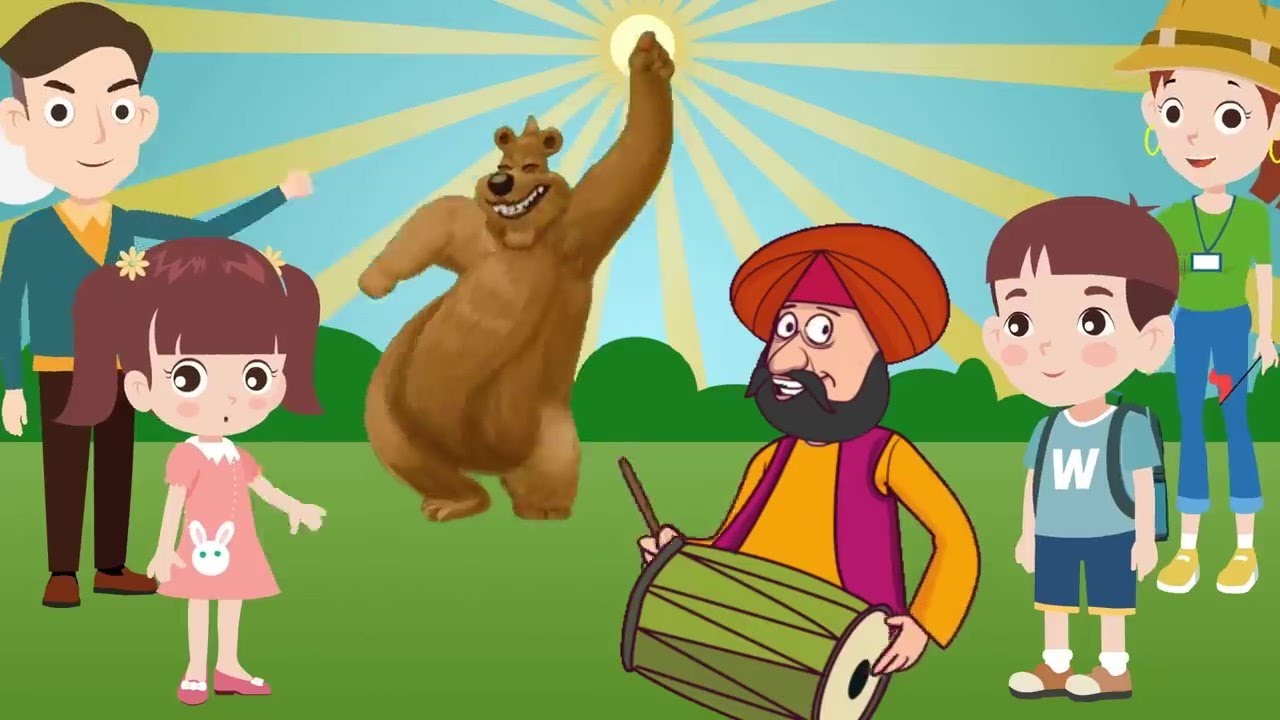 kalu madari aaya kala apna bhalu laya | kalu ka bhalu nacha | cartoon ...