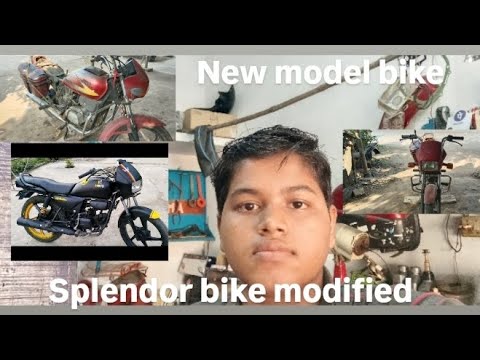 Splendor Plus modify is new model colour this garage is colouring ...