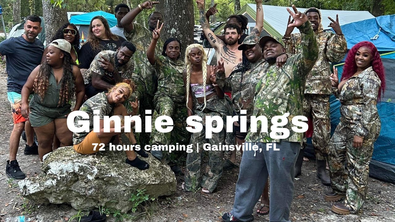 Ginnie springs 🏕️🪵 spend 72 hours with me camping. #viral #camping # ...