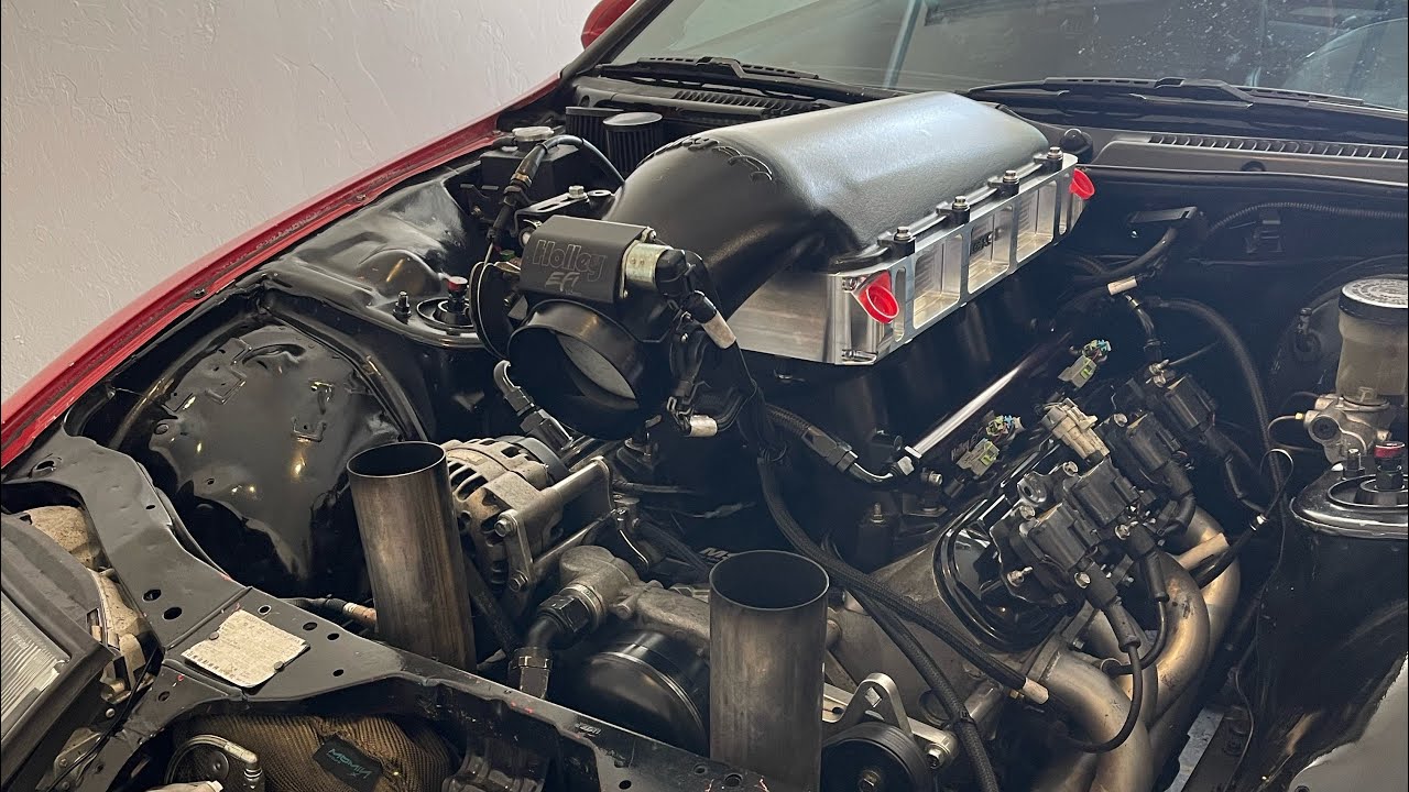 Tick performance air to water install on my twin turbo LS 300zx - YouTube