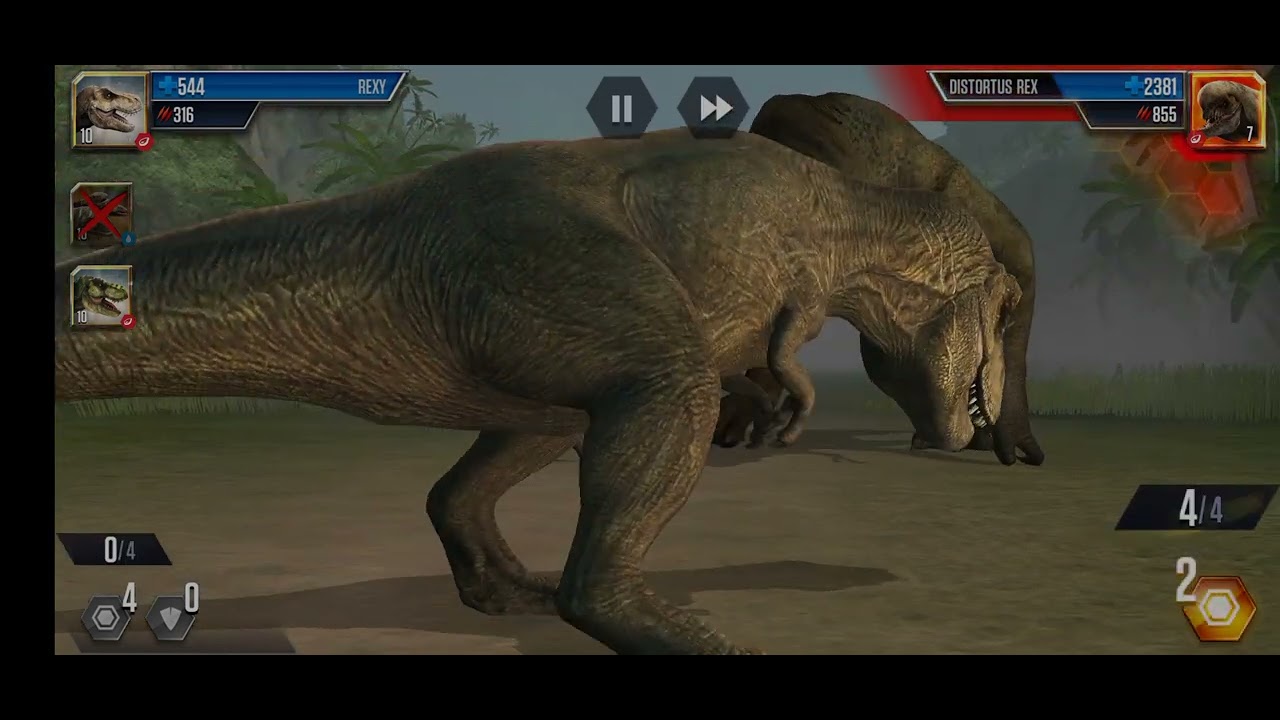 Jurassic world the game distortus rex versus 3 legendaris dinosaur ...