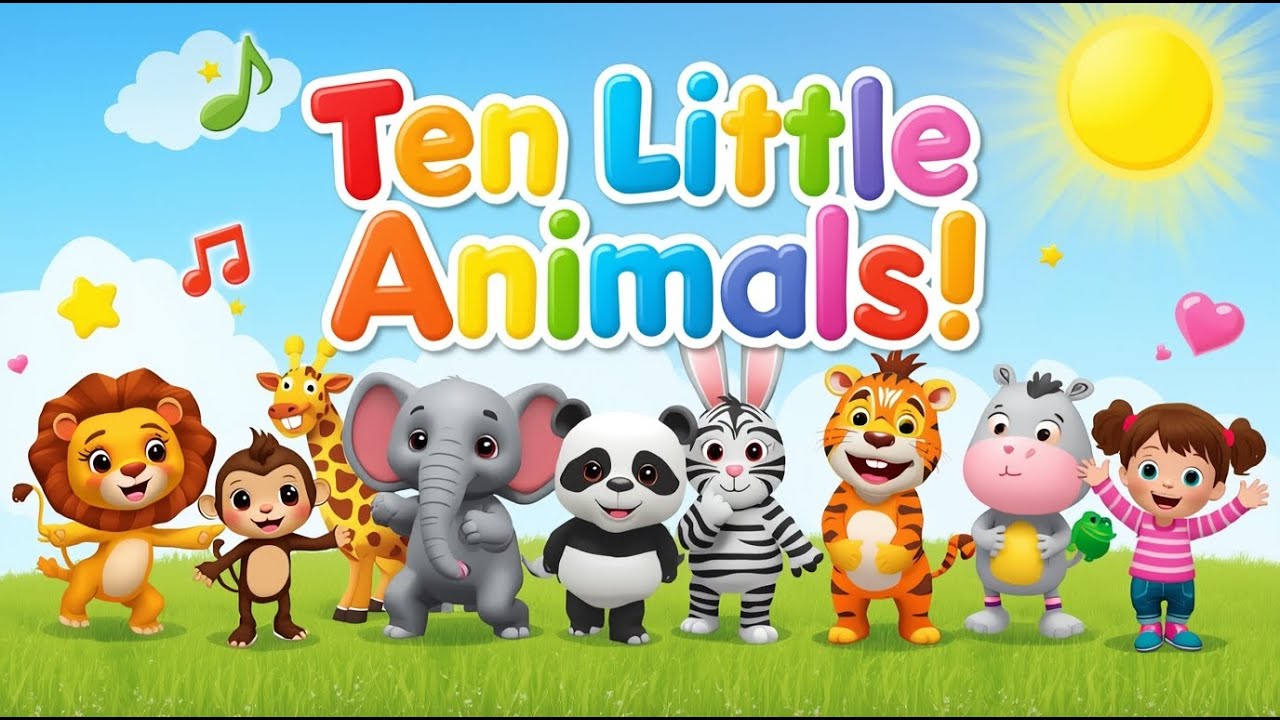 “Ten Little Animals – Fun Counting Song for Kids!” - YouTube