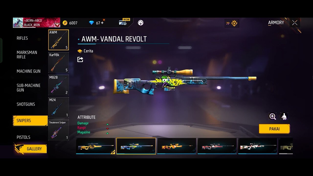 skin awm ff - YouTube