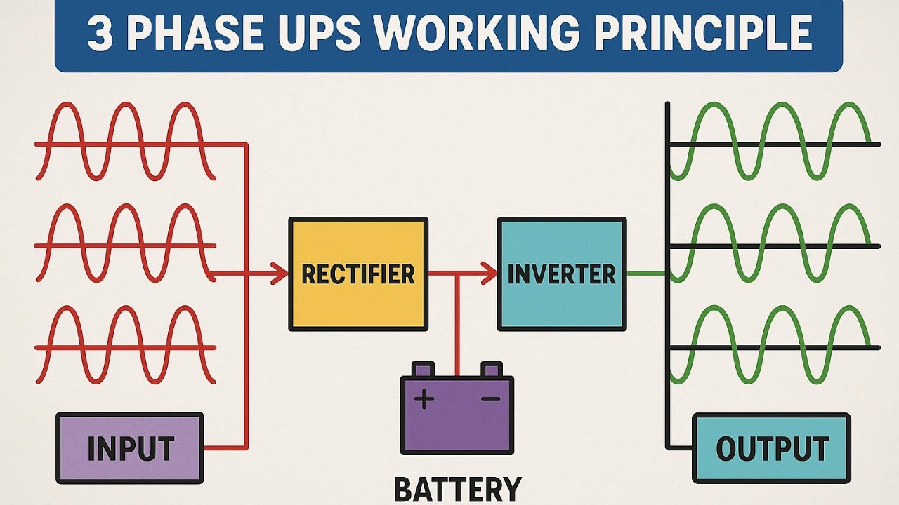 three phase UPS working principle - YouTube