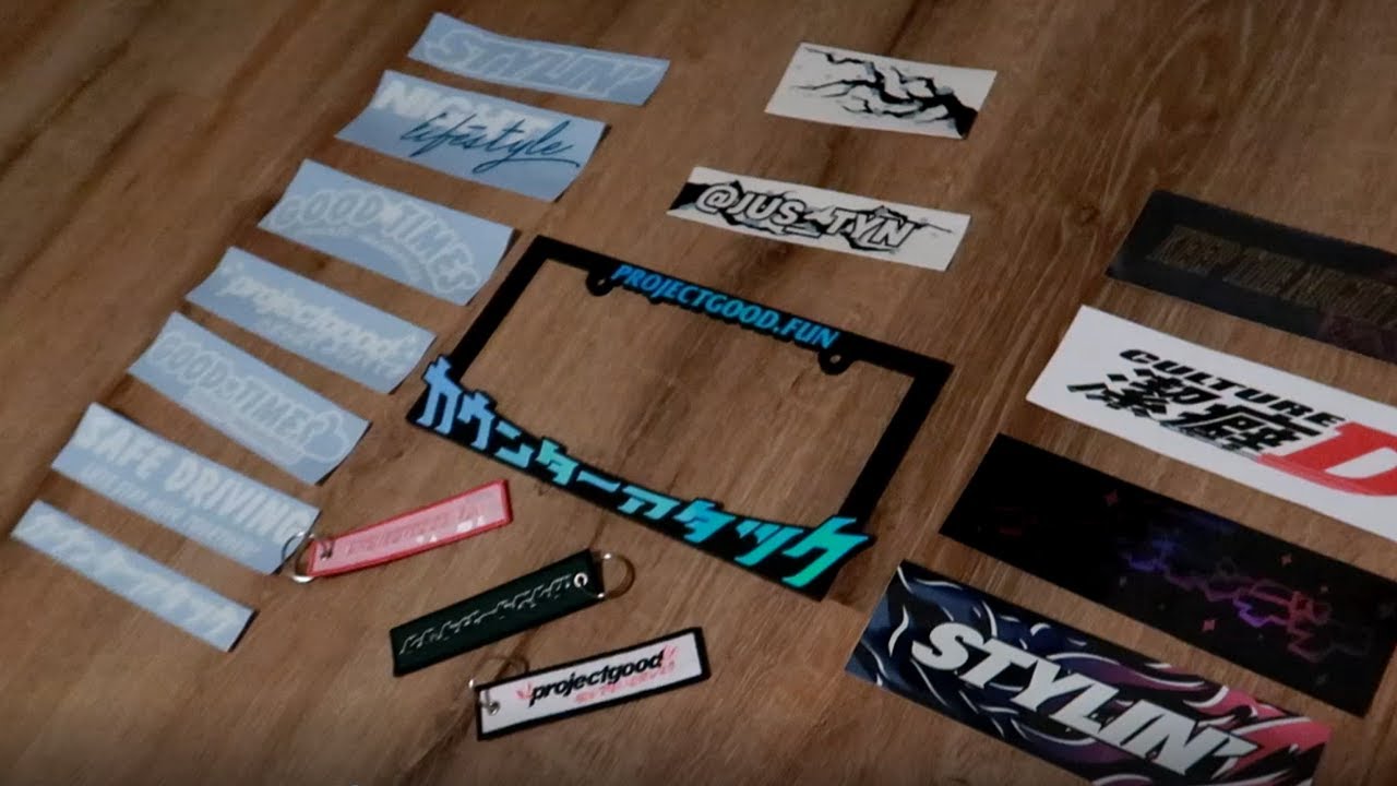 Projectgood.fun mech! Stickers, jet tags,license plate frame! - YouTube