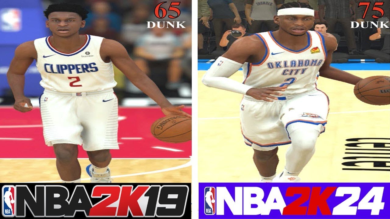 Dunking With Shai Gilgeous Alexander in Every NBA 2K - YouTube