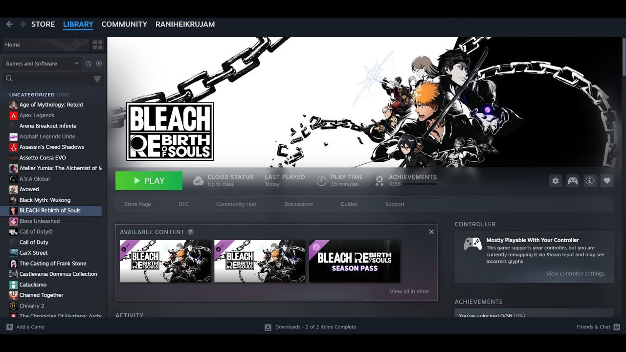 BLEACH Rebirth of Souls: Fix Controller/Gamepad Not Working On PC - YouTube