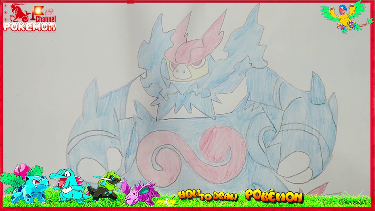 How to Draw Emboar Pokemon Step by Step easy drawing for kids by miss ...