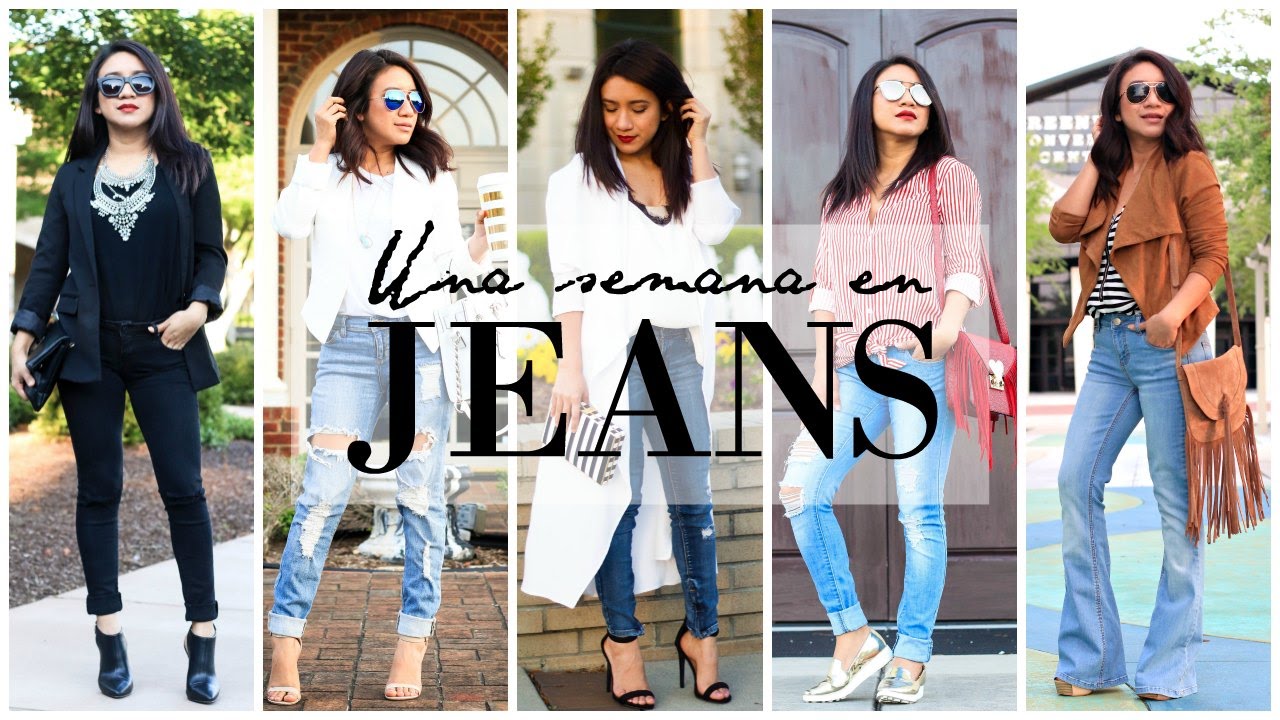 UNA SEMANA EN JEANS, 7 OUTFITS ♡ WEEK IN JEANS | JORYCK - YouTube