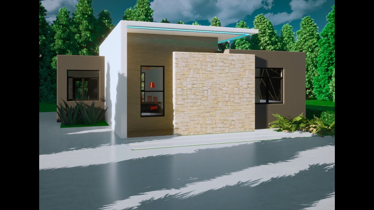 A Simple House Design Of 10m x 10m - YouTube